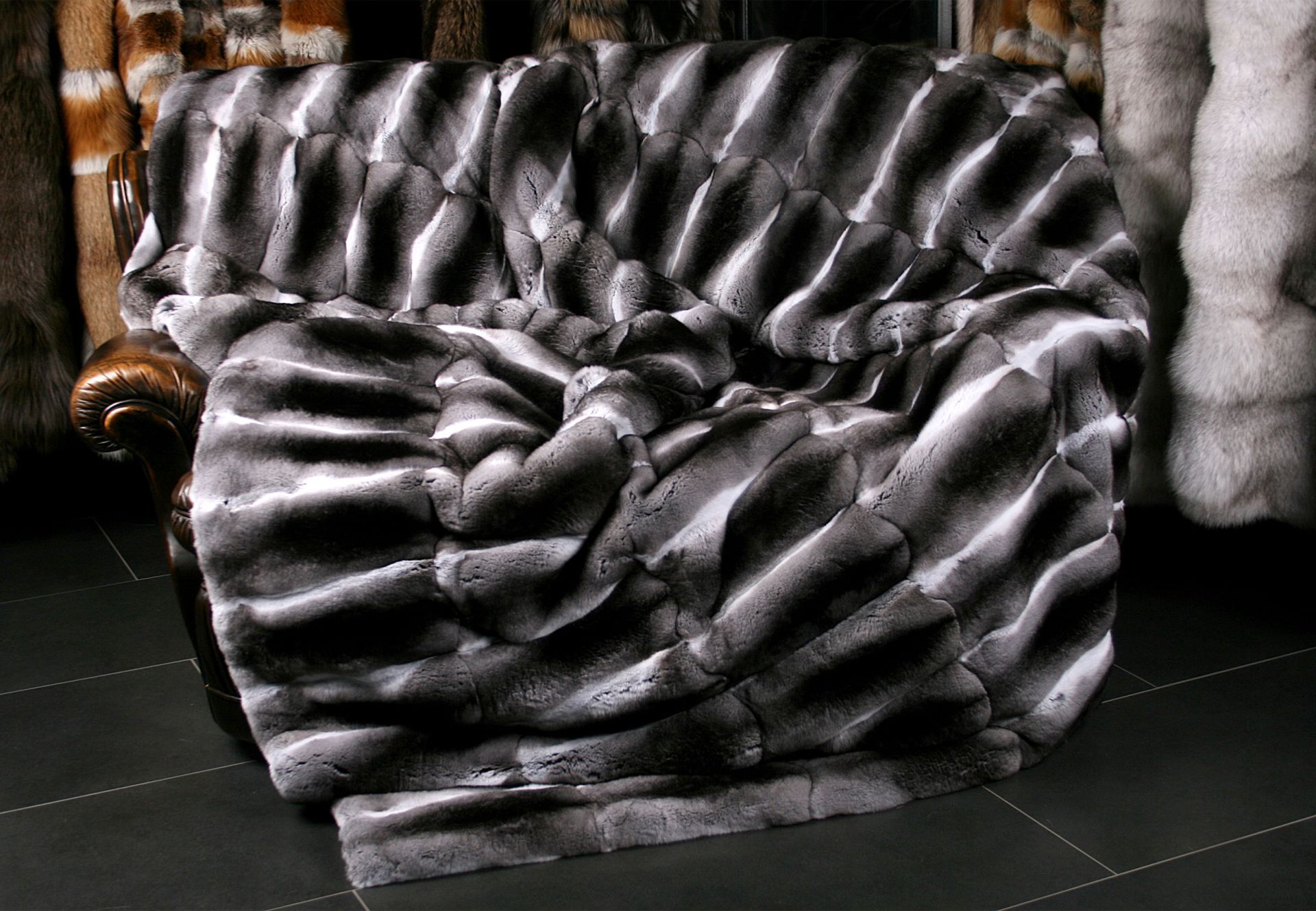 Luxurious Chinchilla Fur Blankets and Real Fur Throws