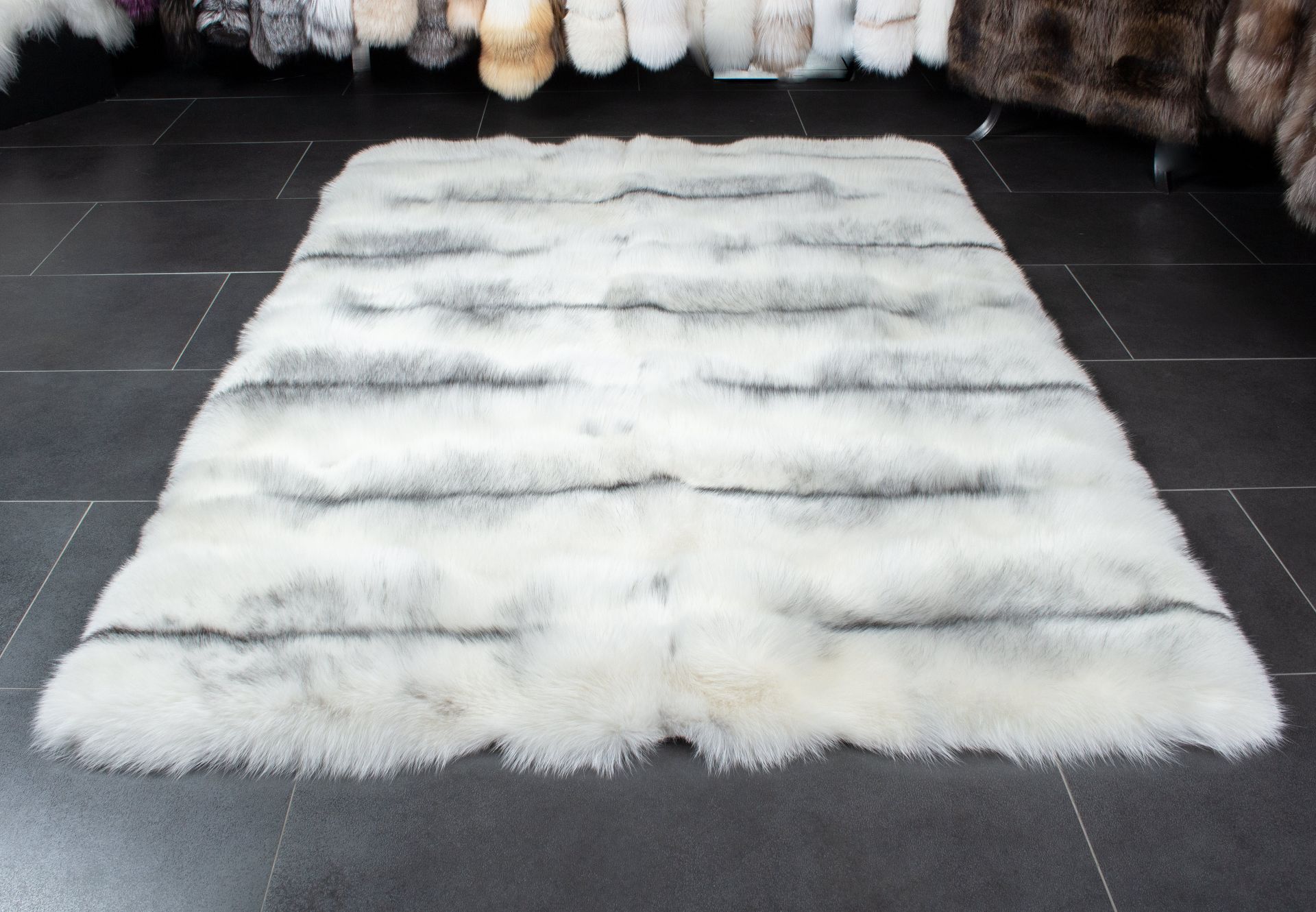 Quality Arctic Marble SAGA Fox Fur Carpet | Master Furrier