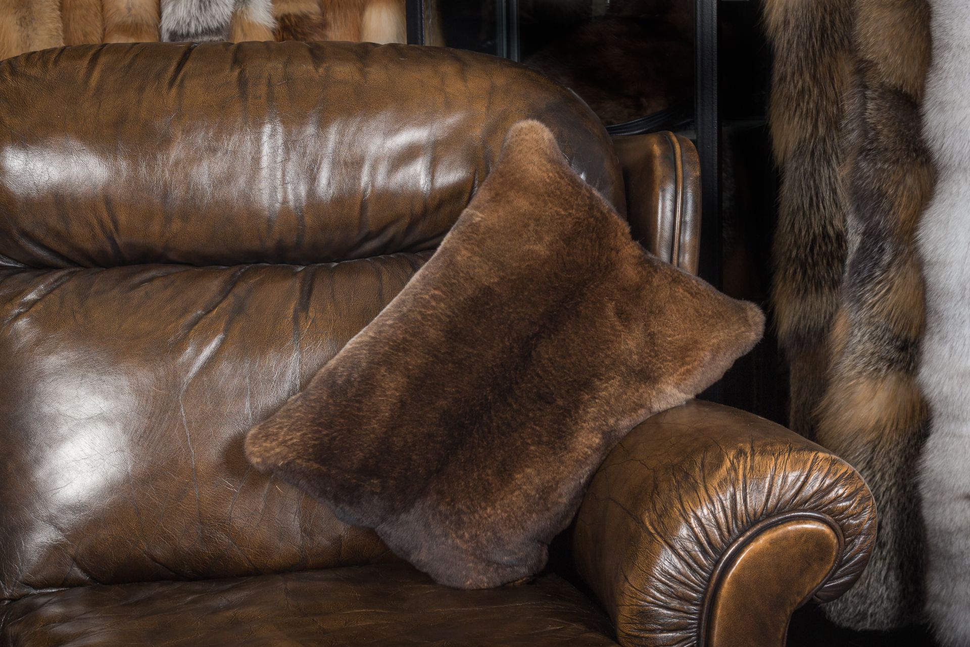 Soft Castor Rex Rabbit Fur Cushion