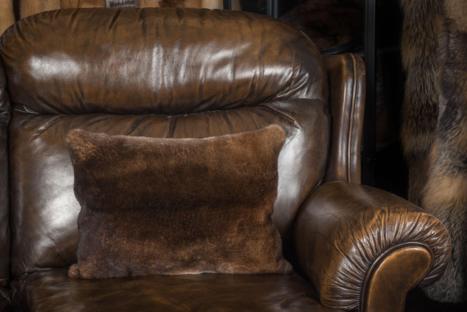 Soft Castor Rex Rabbit Fur Cushion