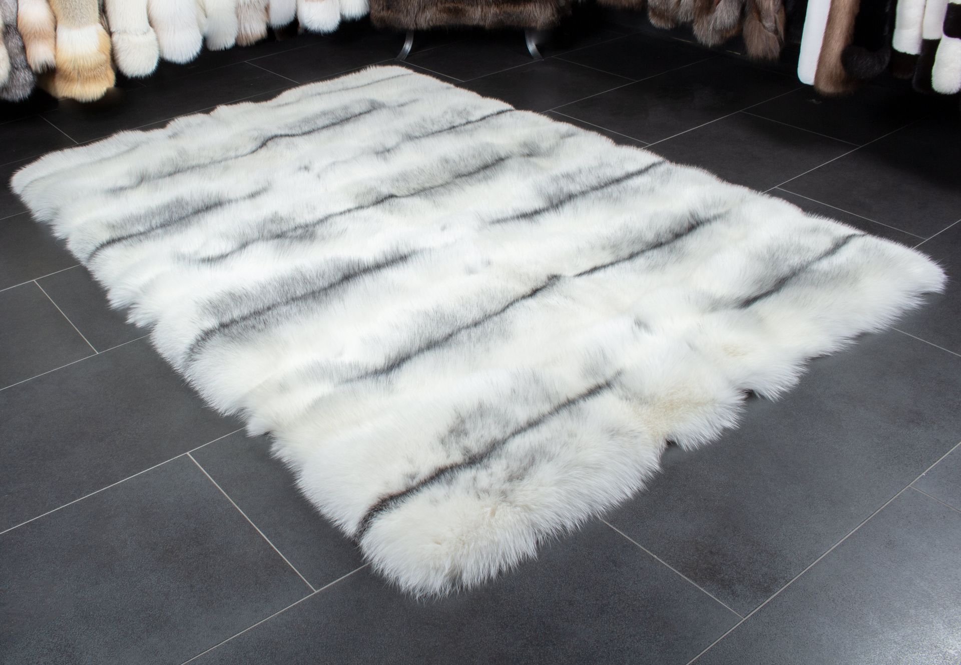 Quality Arctic Marble SAGA Fox Fur Carpet | Master Furrier