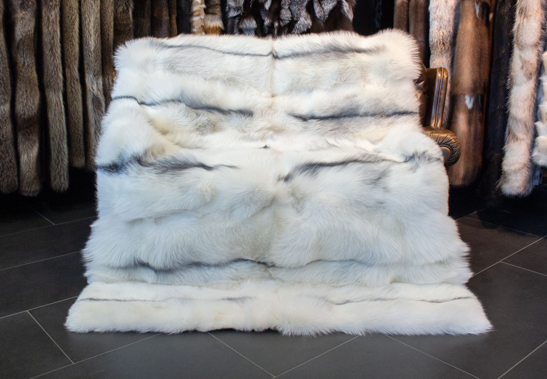 Quality Arctic Marble SAGA Fox Fur Carpet | Master Furrier