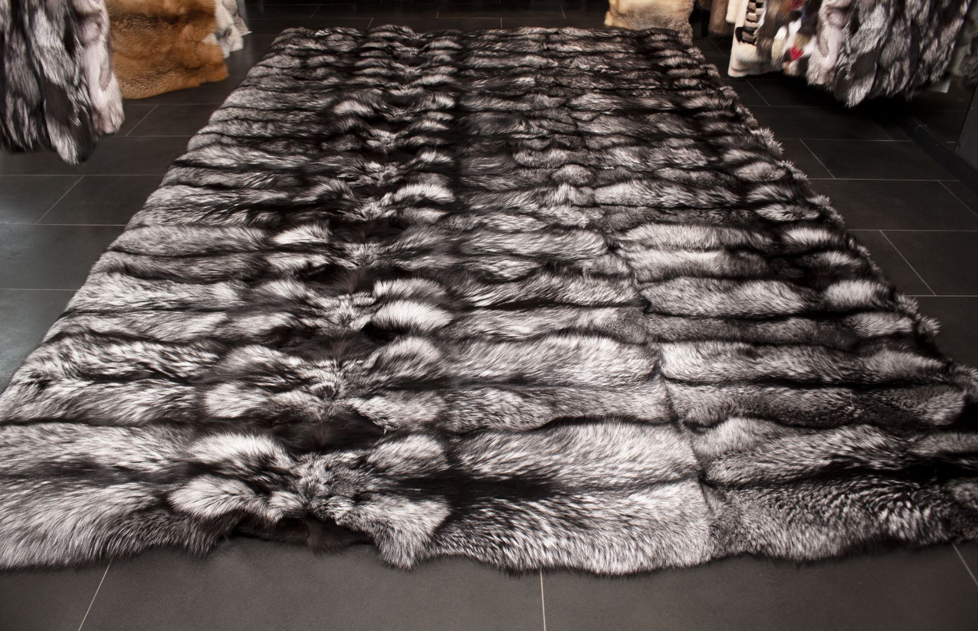 SAGA Silver Fox Fur Carpet in natural color | Lars Paustian