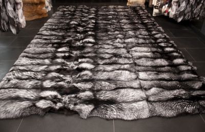 Silverfox Fur Rug made with real Fur | International Furs