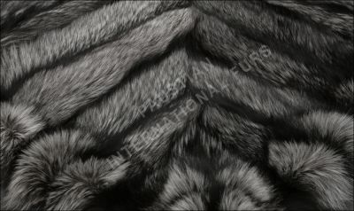 SAGA Silver Fox Fur bedside rug - Natural