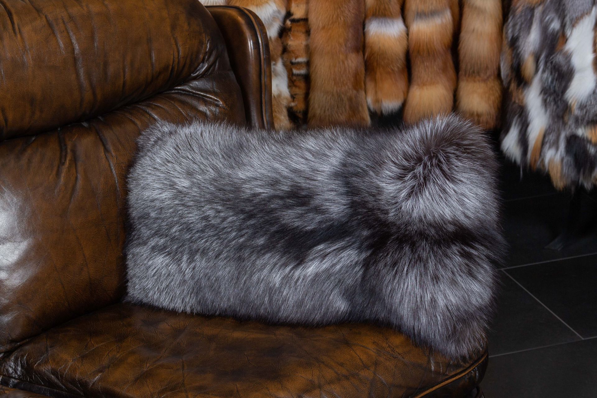 Silverfox Fur Rug made with real Fur | International Furs