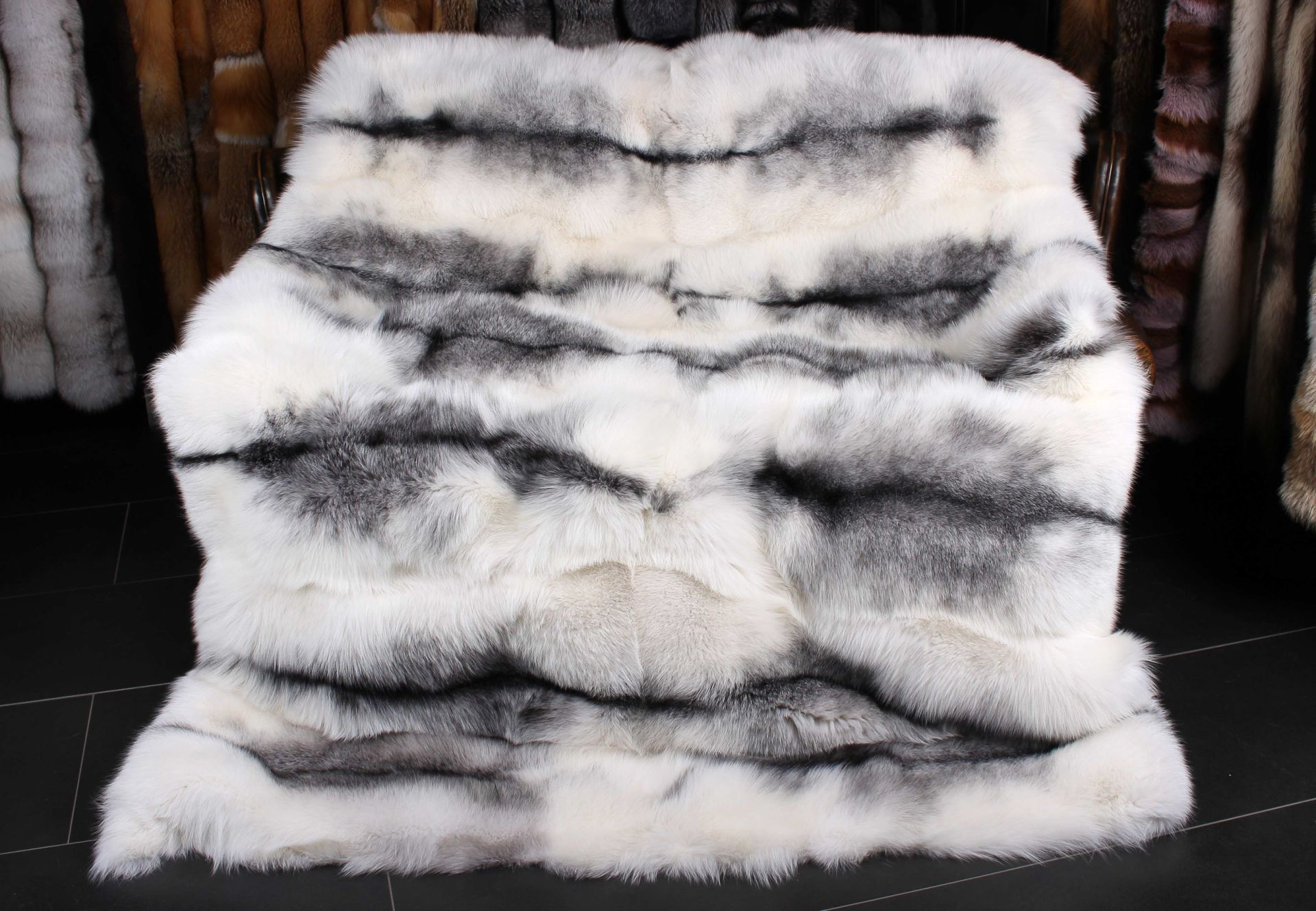 Shadow Blue Frost Fox Throw, Arctic Marble | Lars Paustian