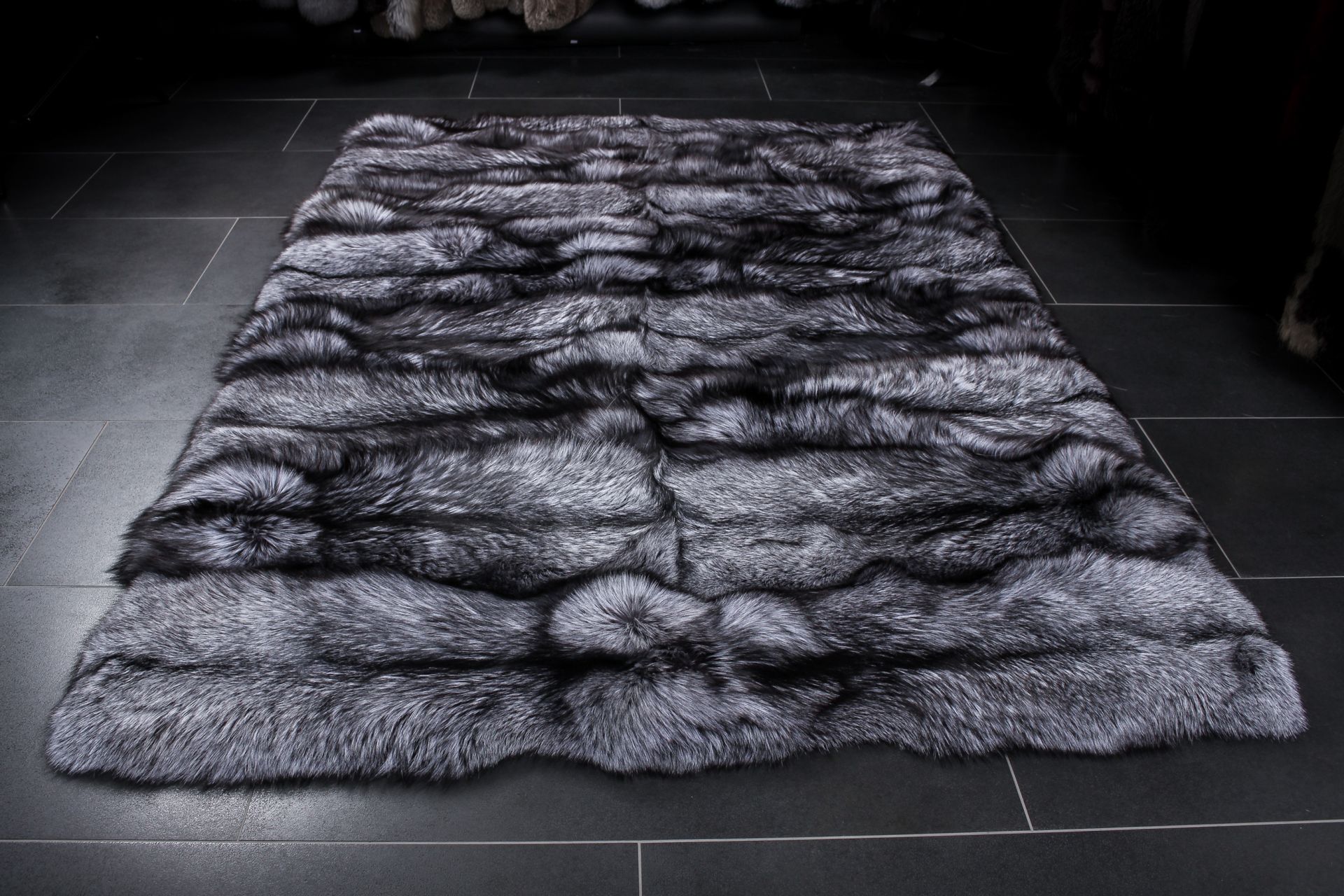 SAGA Silver Fox Fur Carpet in natural color | Lars Paustian