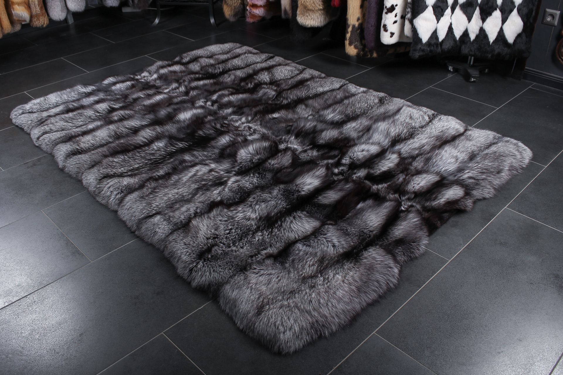 Silverfox Fur Rug made with real Fur | International Furs