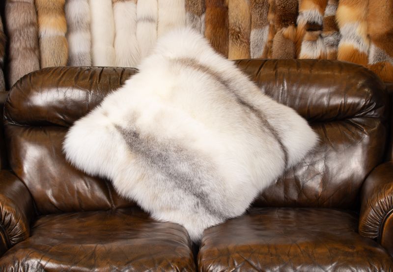 Genuine Fur Cushion Made with Sun Glo Fox Fur