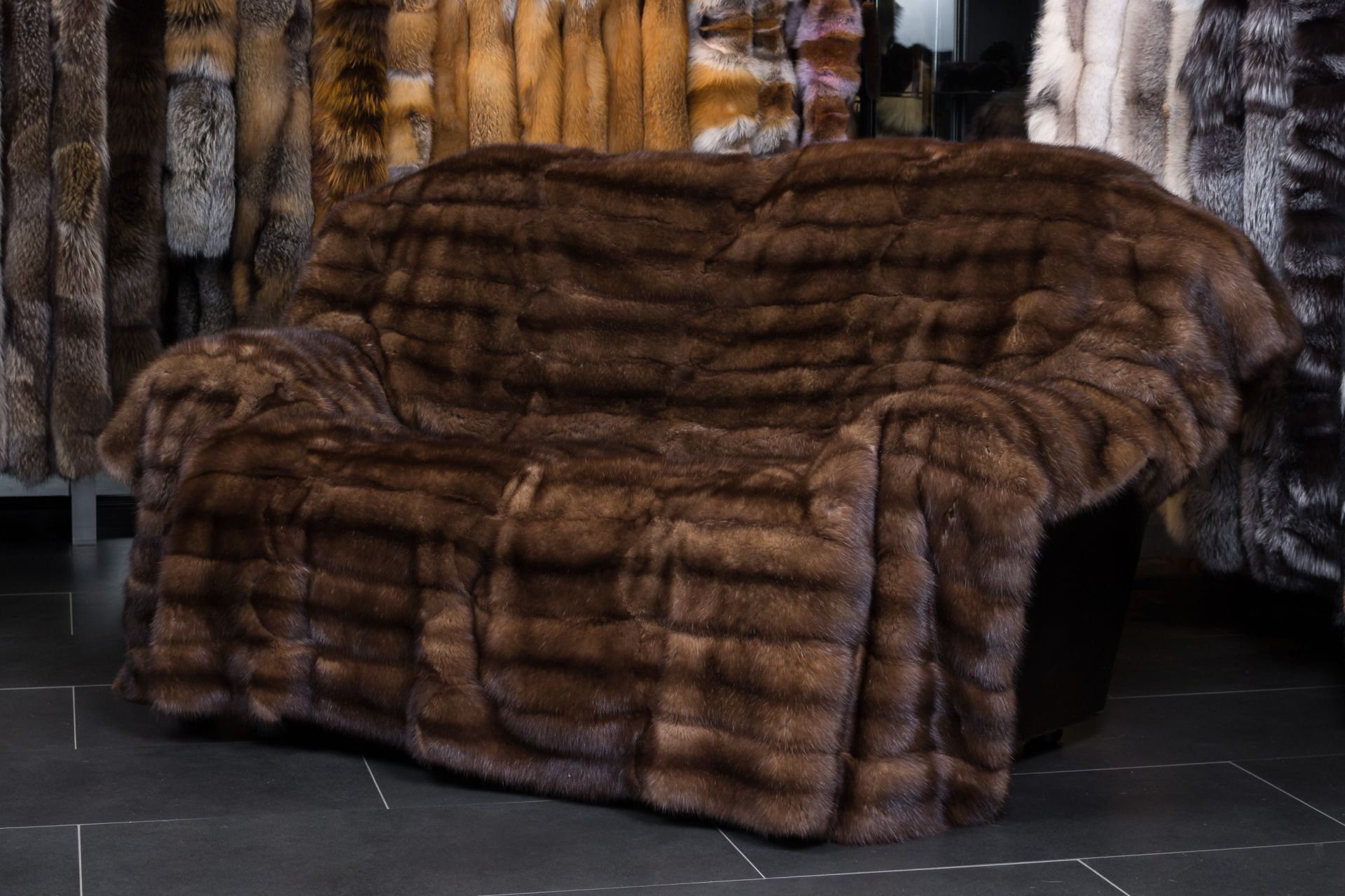 Sable Fur Blanket made from Barguzin sable