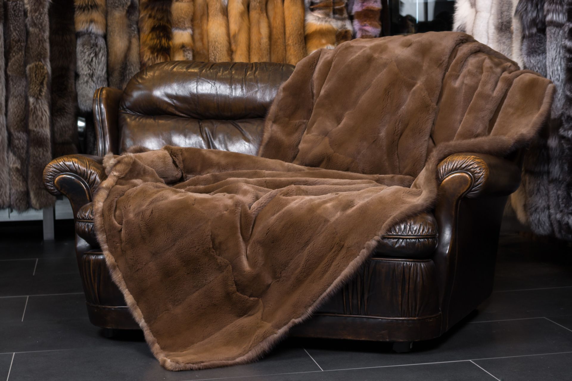Sable Fur Blanket made from Barguzin sable