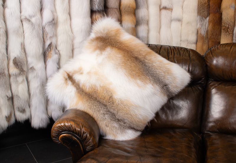 Genuine Sun Glo Fox Fur Cushion | Lars Paustian