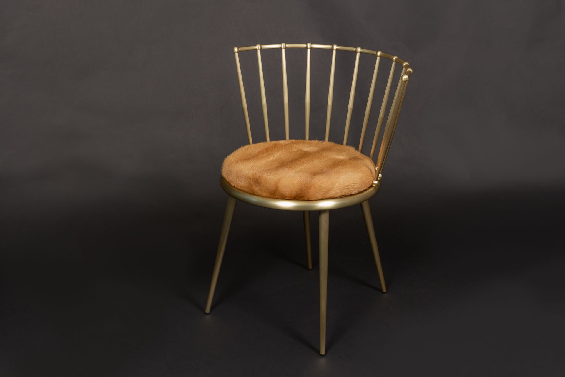 Luxurious Kolinsky Real Fur Chair - Real Fur