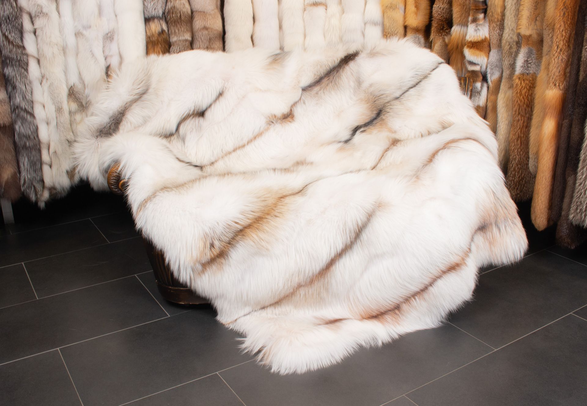 Quality Arctic Marble SAGA Fox Fur Carpet | Master Furrier